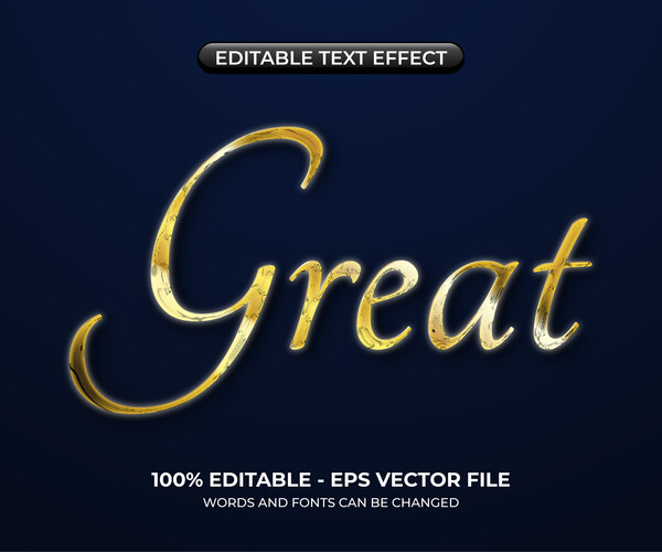 ArtStation - Great Text Effects, EPS Template File | Artworks