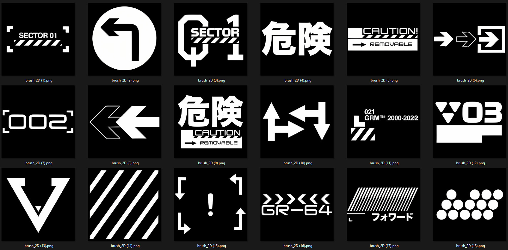 ArtStation - Brush_2D_alfa Size map: 2000x2000 px | Brushes
