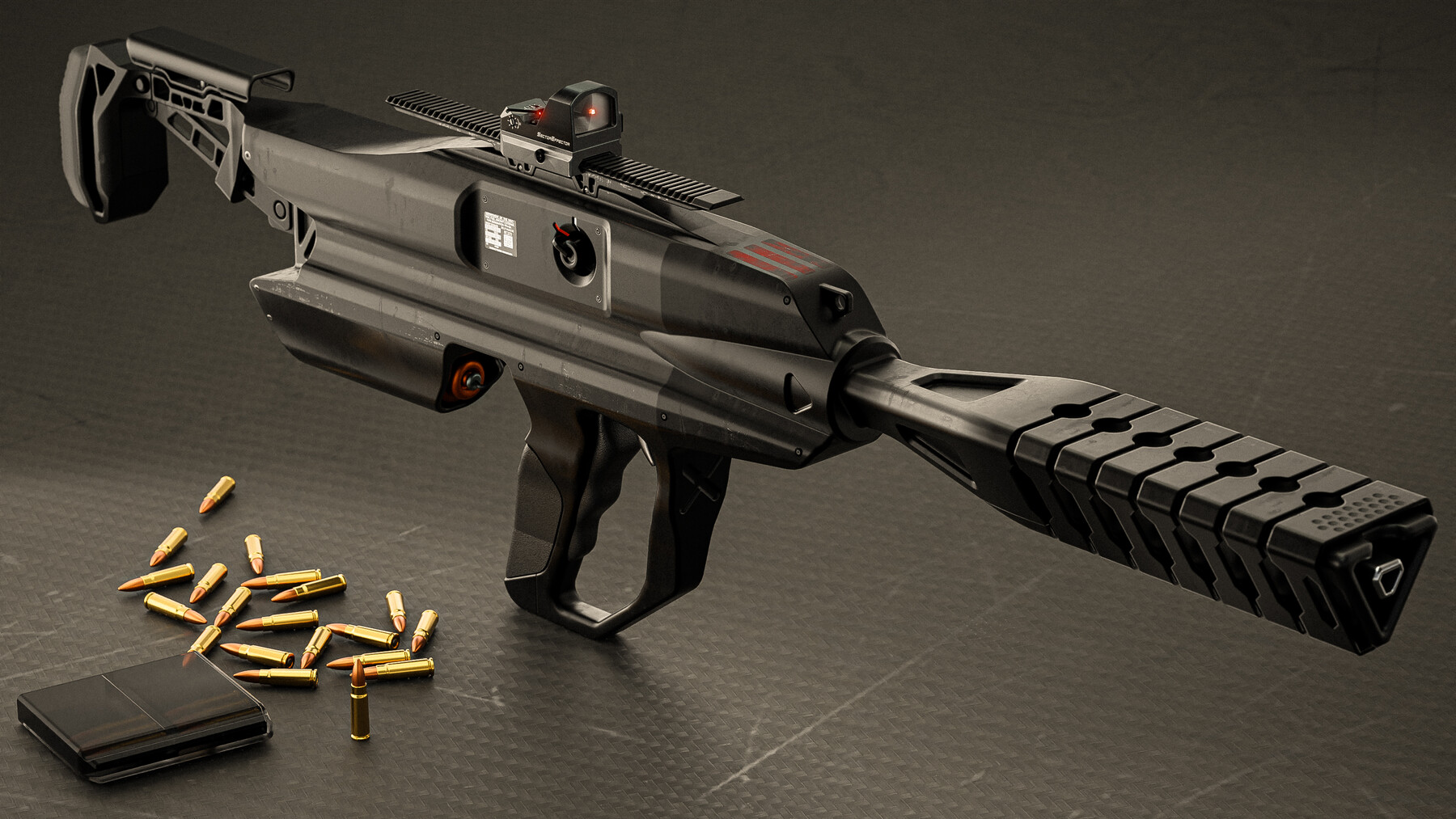 ArtStation - rifle concept - blender Scene files , FBX | Game Assets