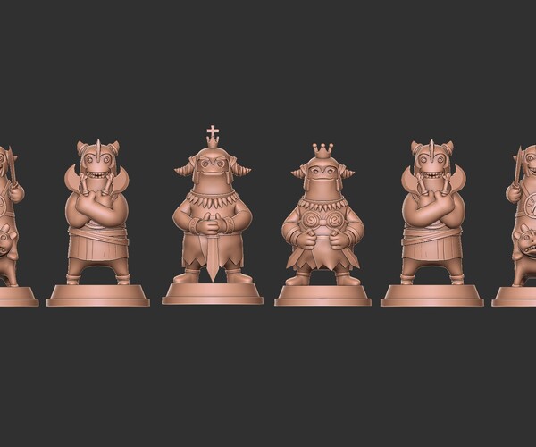 ArtStation - 3D chess set STL for 3Dprint | Resources