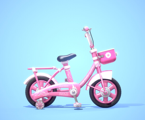 ArtStation - Low Poly Cartoony Bicycle for Ar,Vr and Games | Game Assets
