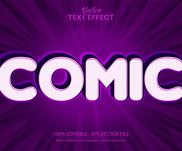 ArtStation - Comic book text effect, editable pop art and cartoon text ...