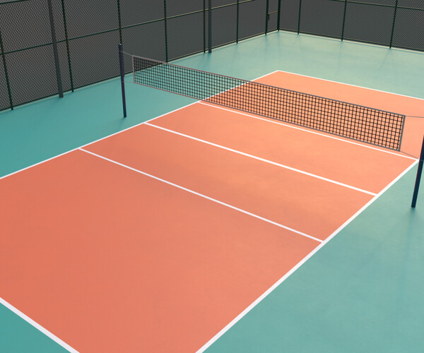 ArtStation - PBR Modular Outdoor Badminton Volleyball Court | Game Assets