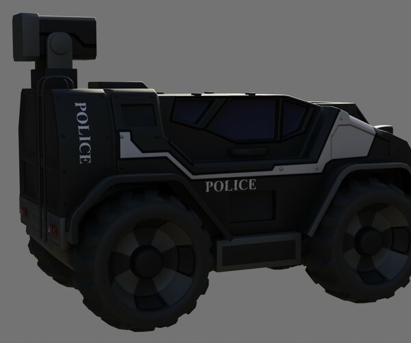 ArtStation - Sci-Fi Police Vehicle - Low Poly - Game Ready - PBR | Game ...