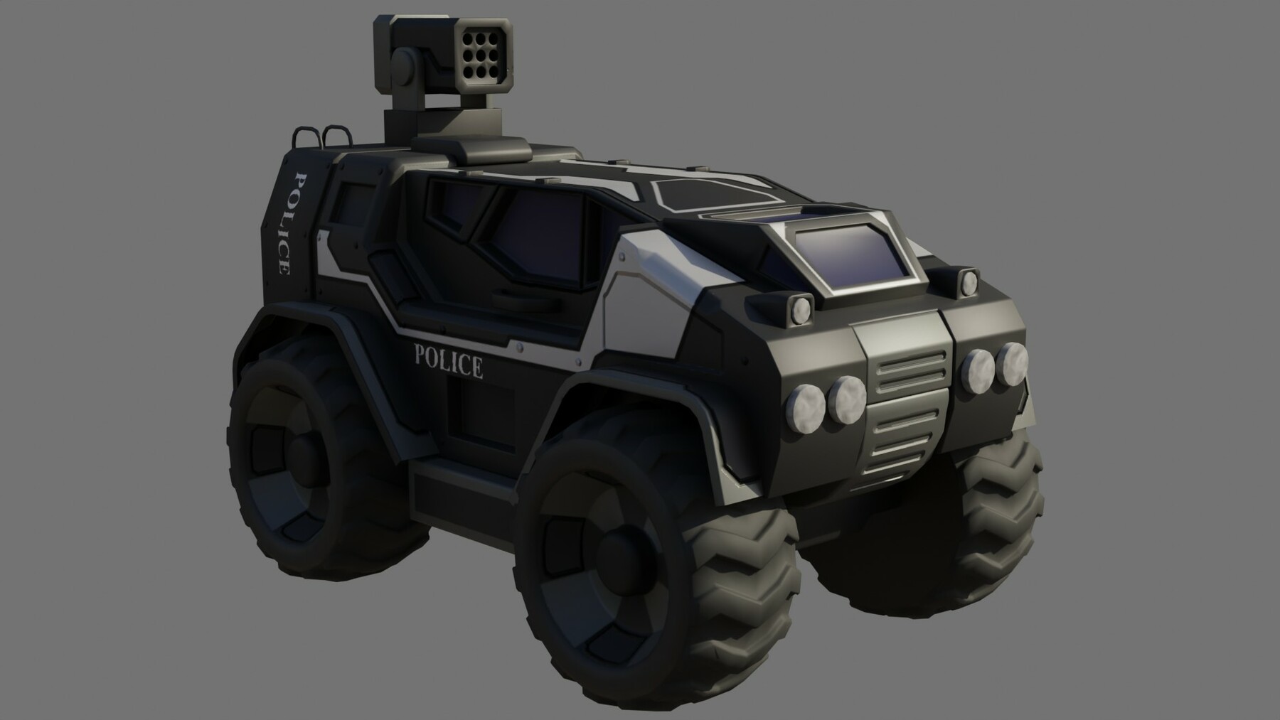 ArtStation - Sci-Fi Police Vehicle - Low Poly - Game Ready - PBR | Game ...