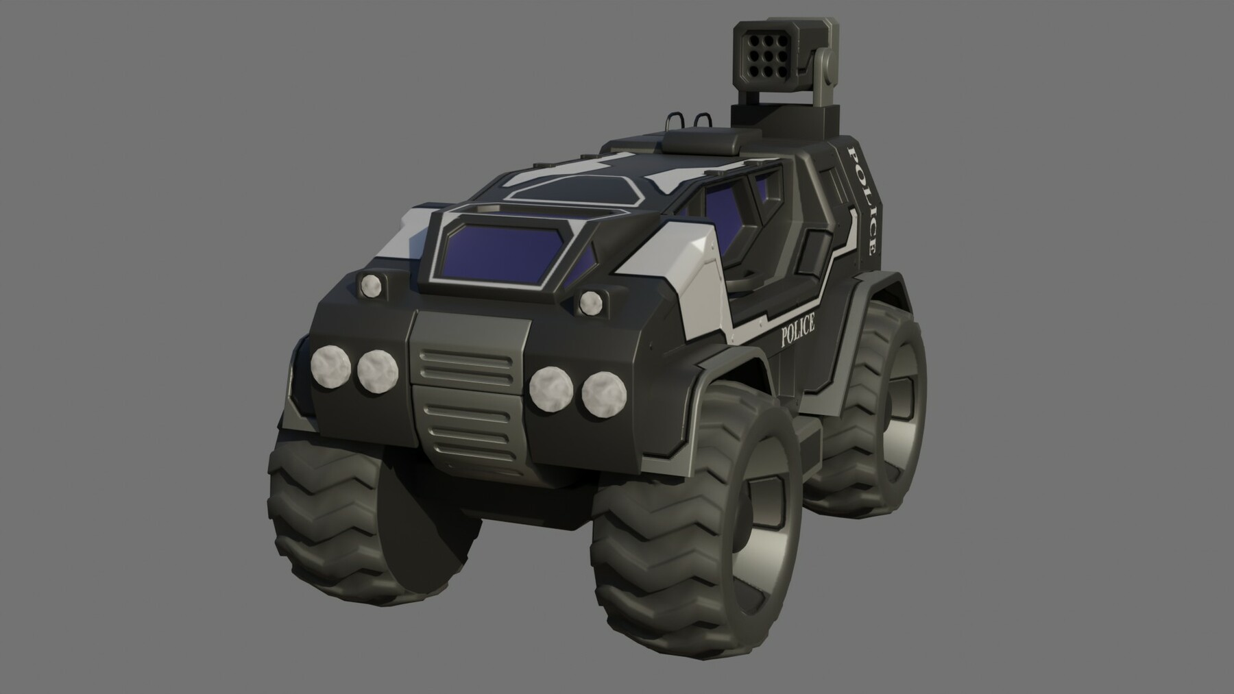 ArtStation - Sci-Fi Police Vehicle - Low Poly - Game Ready - PBR | Game ...