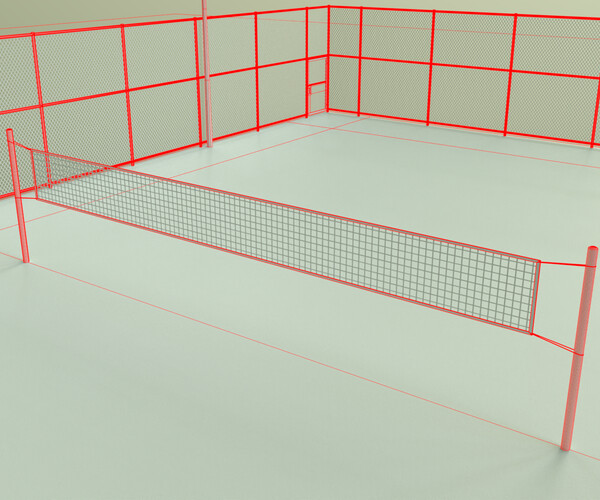 ArtStation - PBR Modular Outdoor Badminton Volleyball Court | Game Assets