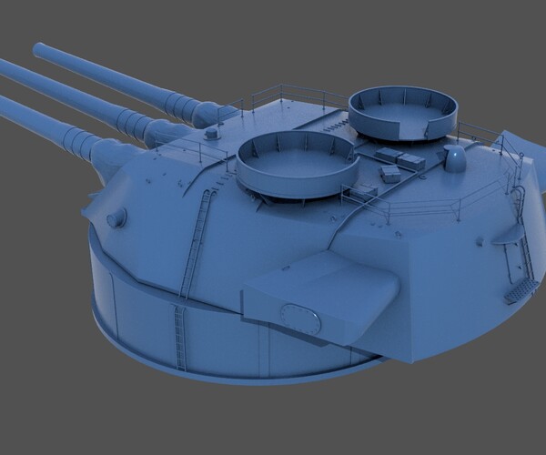 ArtStation - YAMATO Type94 Main Turrets - 1/100 scale - 3D PRINTING | Resources
