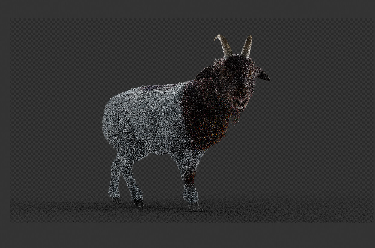 ArtStation - Fur Goat 03 Rigged and Animation in Blender | Game Assets