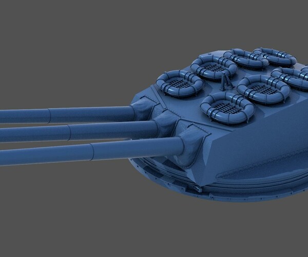 ArtStation - 381/50 Triple Turret - 1/72 scale - 3D PRINTING | Resources