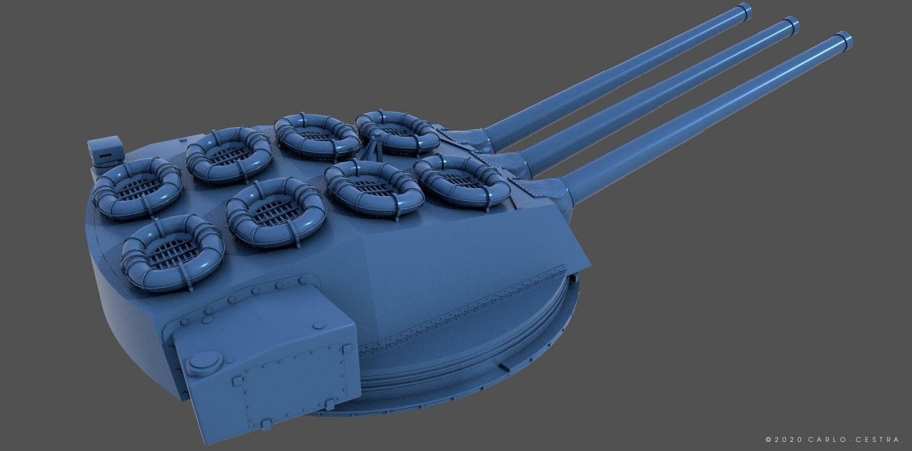 ArtStation - 381/50 Triple Turret - 1/72 scale - 3D PRINTING | Resources