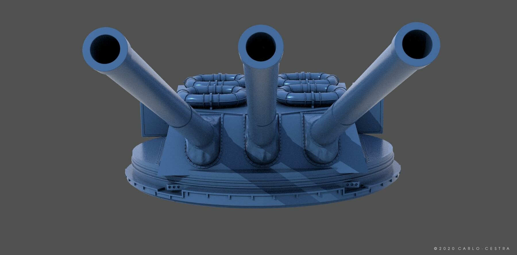 ArtStation - 381/50 Triple Turret - 1/72 scale - 3D PRINTING | Resources