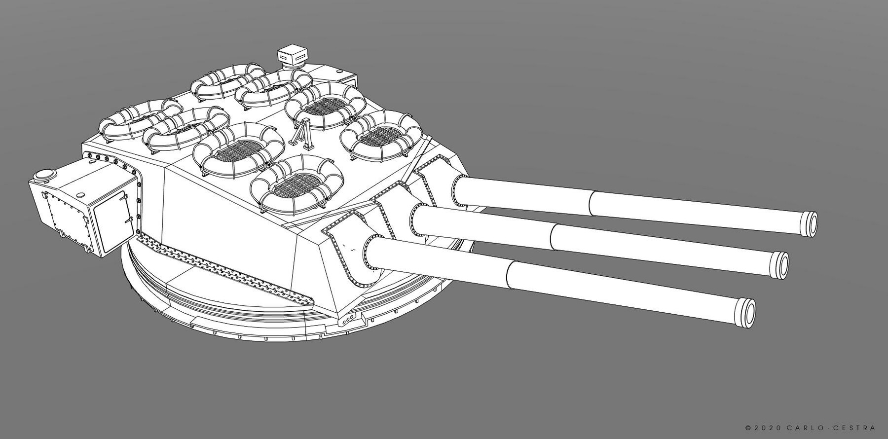 ArtStation - 381/50 Triple Turret - 1/72 scale - 3D PRINTING | Resources