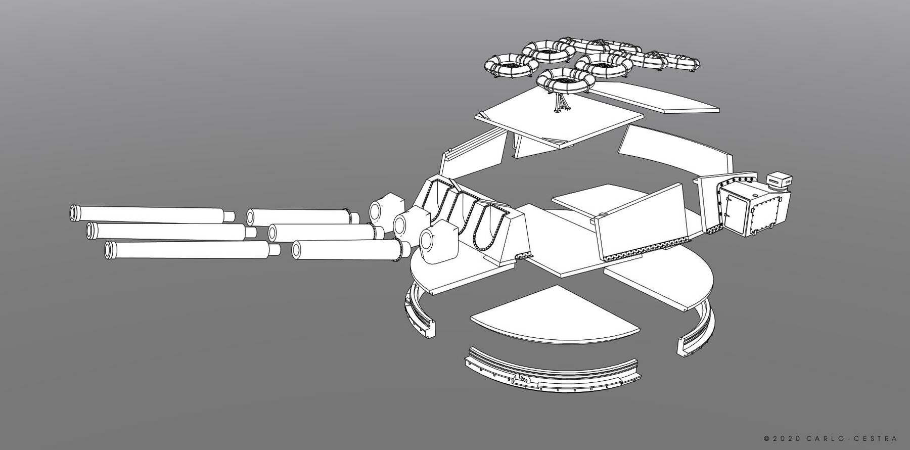 ArtStation - 381/50 Triple Turret - 1/72 scale - 3D PRINTING | Resources