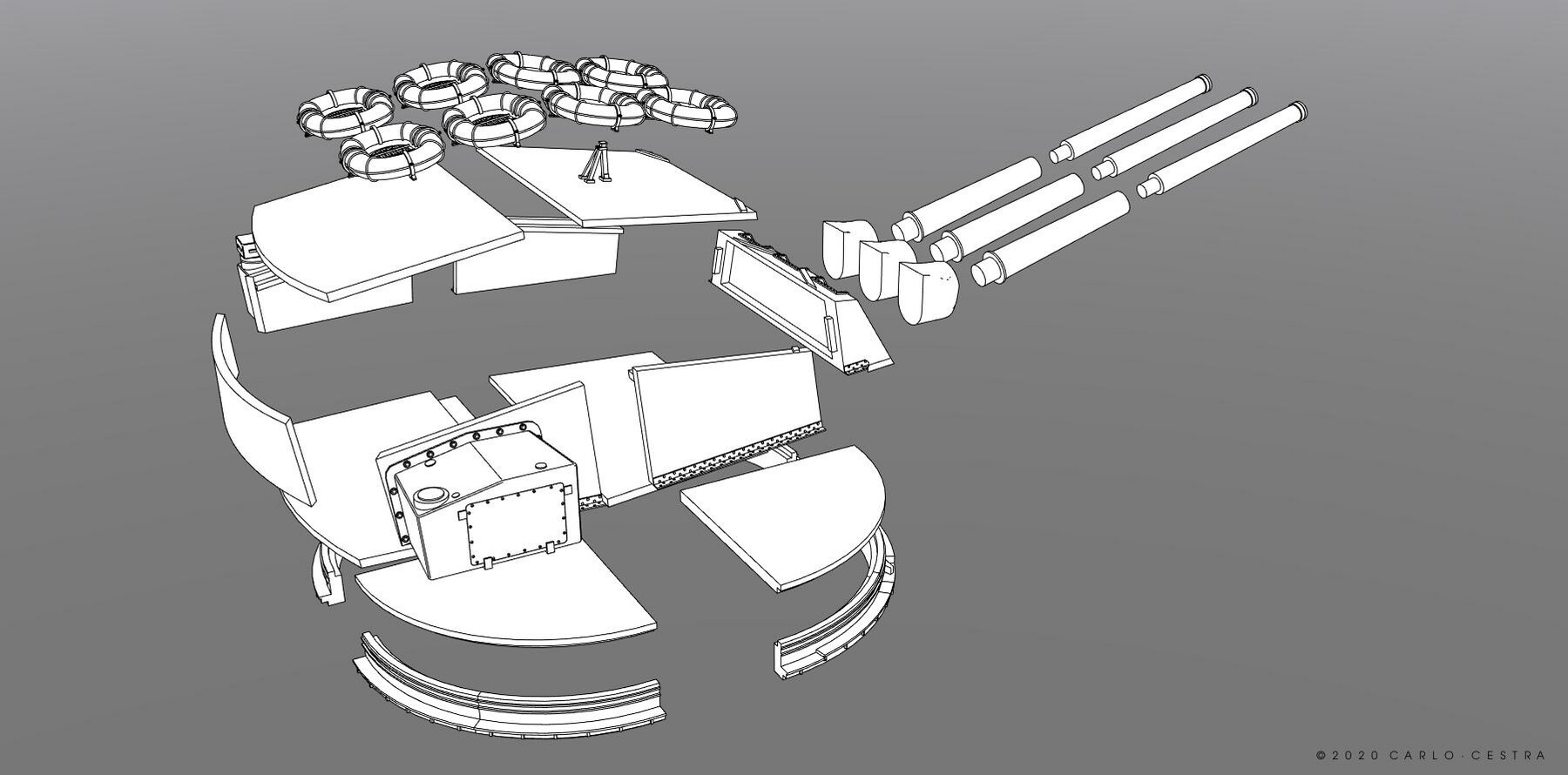 ArtStation - 381/50 Triple Turret - 1/72 scale - 3D PRINTING | Resources