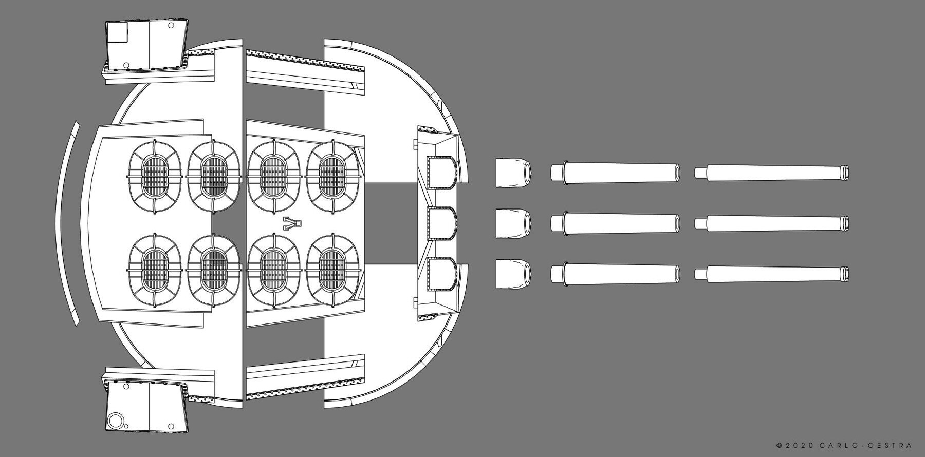 ArtStation - 381/50 Triple Turret - 1/72 scale - 3D PRINTING | Resources