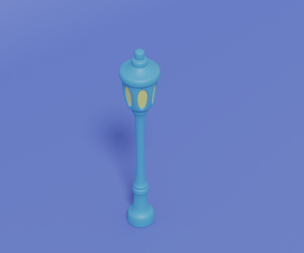ArtStation - Cartoon Cute Street Light 3d model | Resources