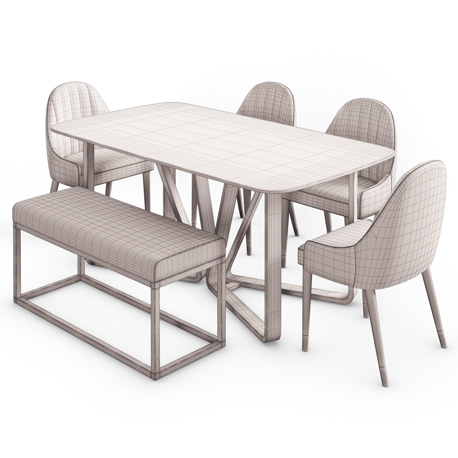 ArtStation - Dining Set 02 | Resources