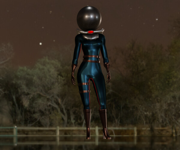 ArtStation - SCI FI GIRL ASTRONAUT GAME READY | Game Assets