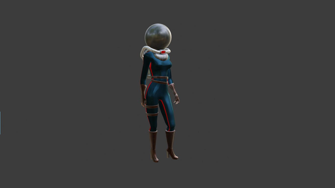 ArtStation - SCI FI GIRL ASTRONAUT GAME READY | Game Assets