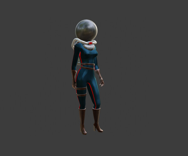 ArtStation - SCI FI GIRL ASTRONAUT GAME READY | Game Assets