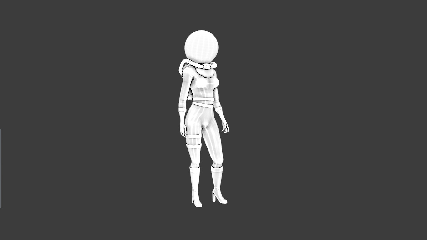 ArtStation - SCI FI GIRL ASTRONAUT GAME READY | Game Assets