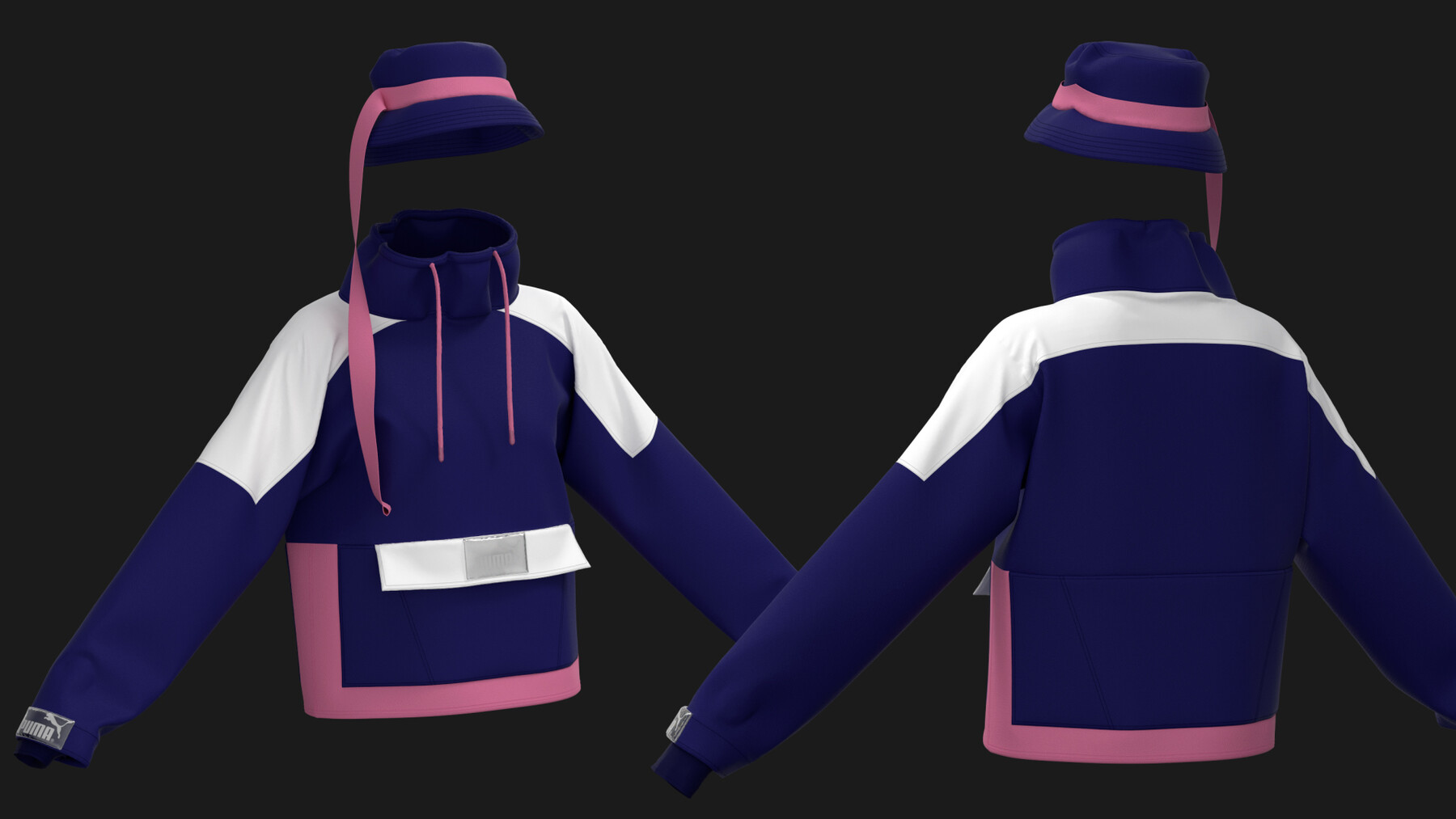 ArtStation - Female hoodie & hat bucket | Game Assets