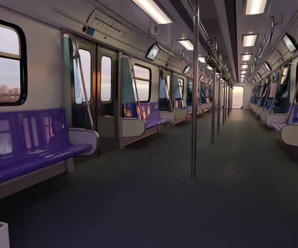 ArtStation - Train Middle Car Interior & Exterior Filipino LRT 2 ...