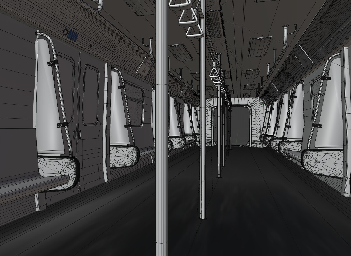 ArtStation - Train Middle Car Interior & Exterior Filipino LRT 2 ...