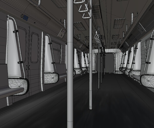 ArtStation - Train Middle Car Interior & Exterior Filipino LRT 2 ...