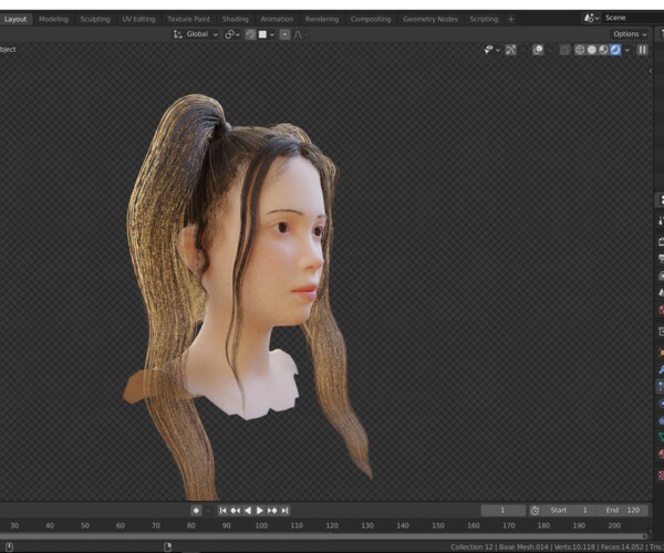 ArtStation - Hair starter pack V1.4 (Blender project) | Resources