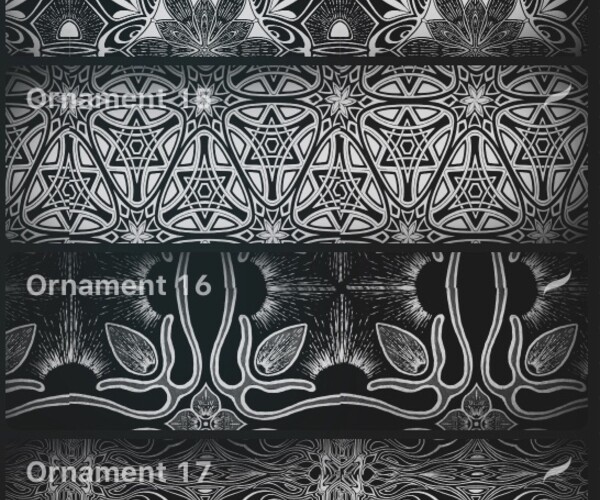 ArtStation - Procreate ornament/lace brush set | Brushes
