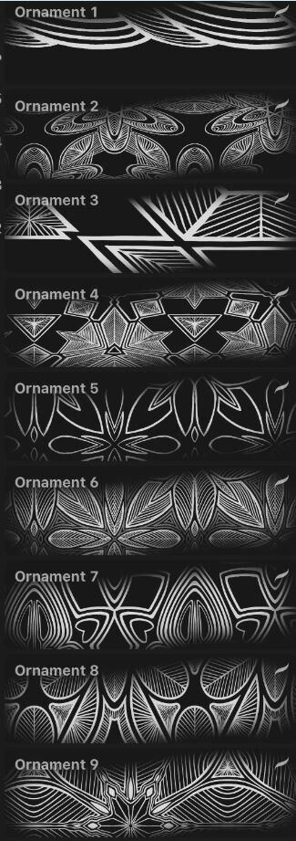 ArtStation - PROCREATE Ornament Brushes VOL2 | Brushes