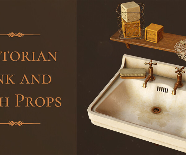 ArtStation - Victorian Sink and Bath Props | Game Assets