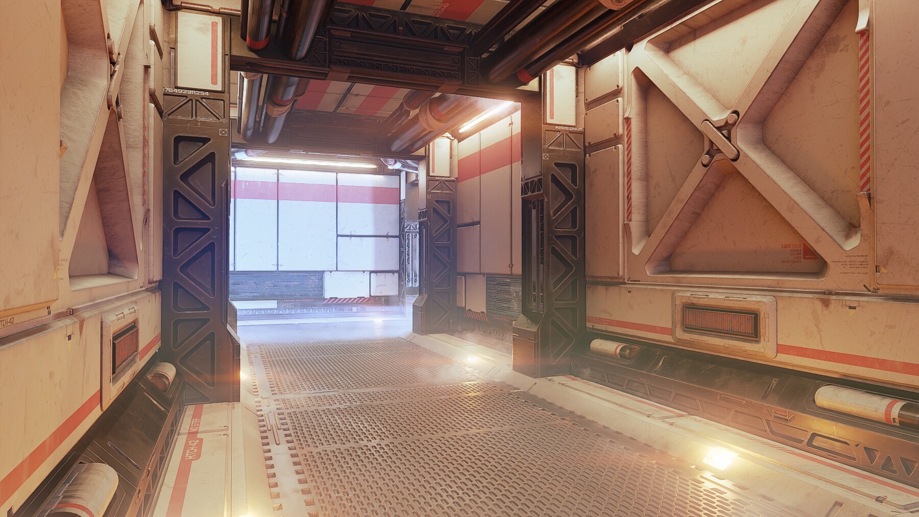 ArtStation - 4 Sci-fi corridor trim sheet textures - [White/Metal/Rust ...