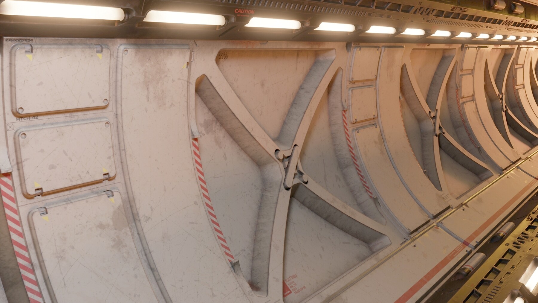 ArtStation - 4 Sci-fi corridor trim sheet textures - [White/Metal/Rust ...