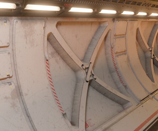 ArtStation - 4 Sci-fi corridor trim sheet textures - [White/Metal/Rust ...