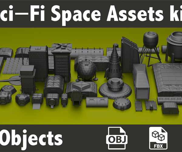 ArtStation - 3D Sci-Fi Space Assets kit | Game Assets