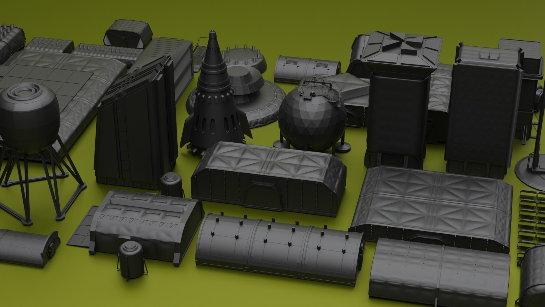 ArtStation - 3D Sci-Fi Space Assets kit | Game Assets