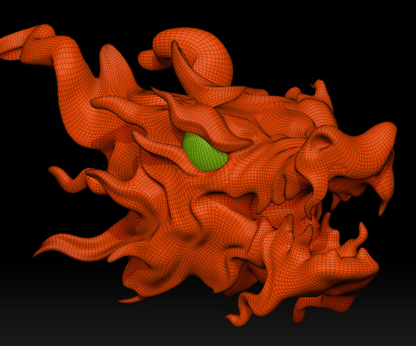 ArtStation - Japanese fire dragon head .obj and .stl files | Resources