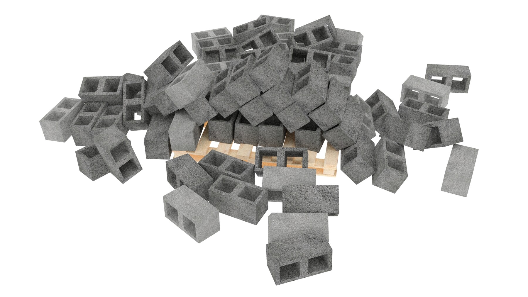 ArtStation - Concrete blocks pallet pile 1 | Game Assets