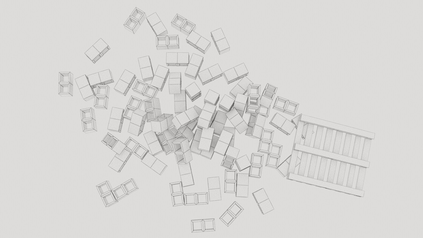 ArtStation - Concrete blocks pallet pile 2 | Game Assets