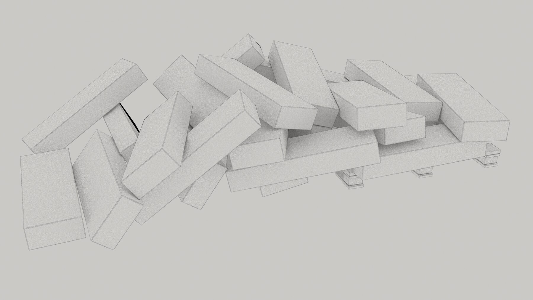 ArtStation - Concrete blocks pallet pile 3 | Game Assets