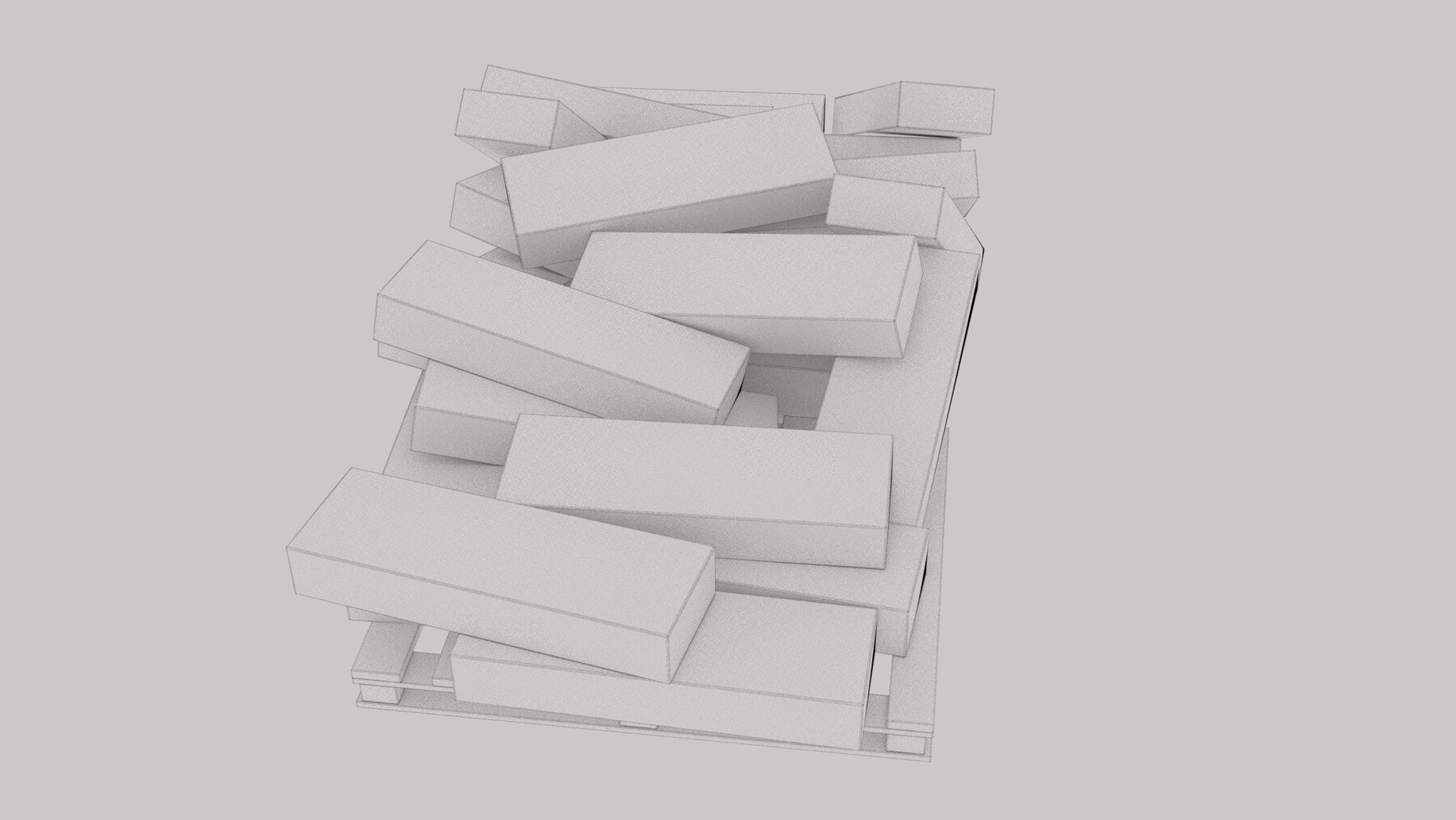 ArtStation - Concrete blocks pallet pile 3 | Game Assets