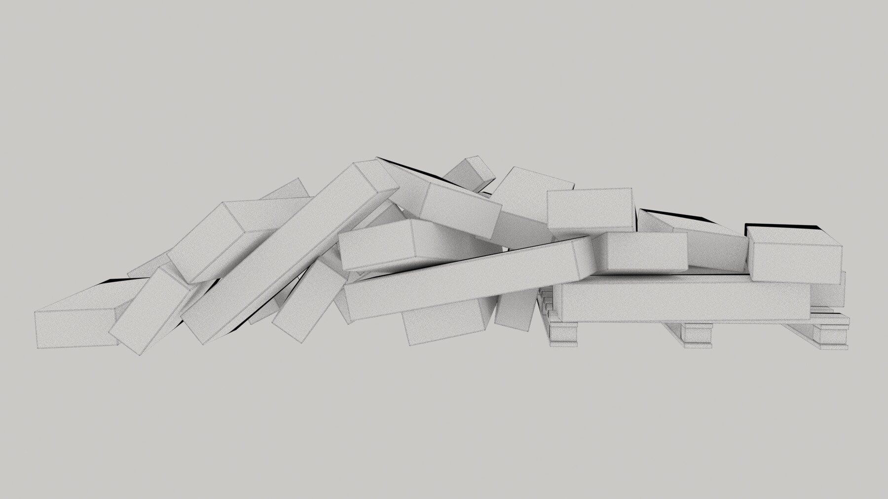 ArtStation - Concrete blocks pallet pile 3 | Game Assets