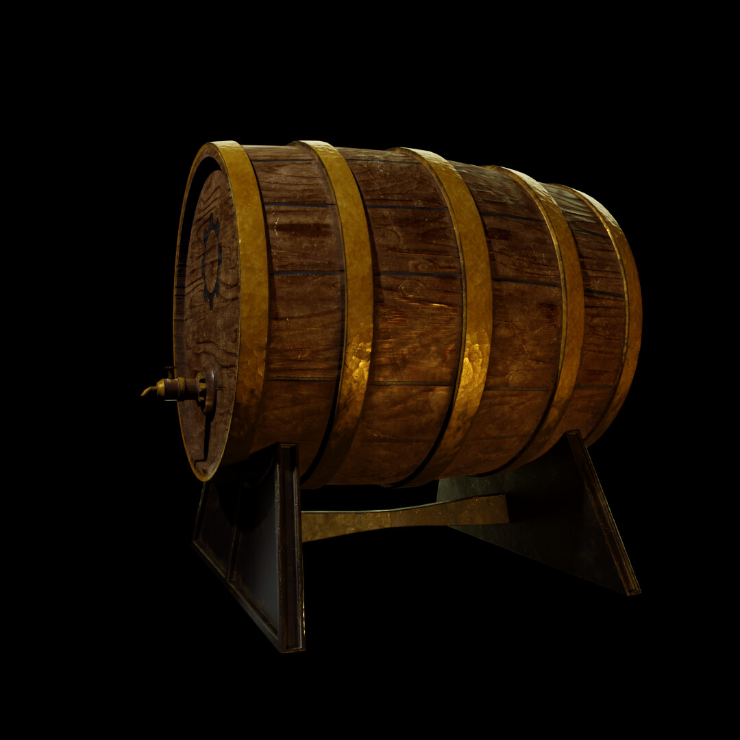 ArtStation - High-poly- SteamPunk Beer Keg | Game Assets
