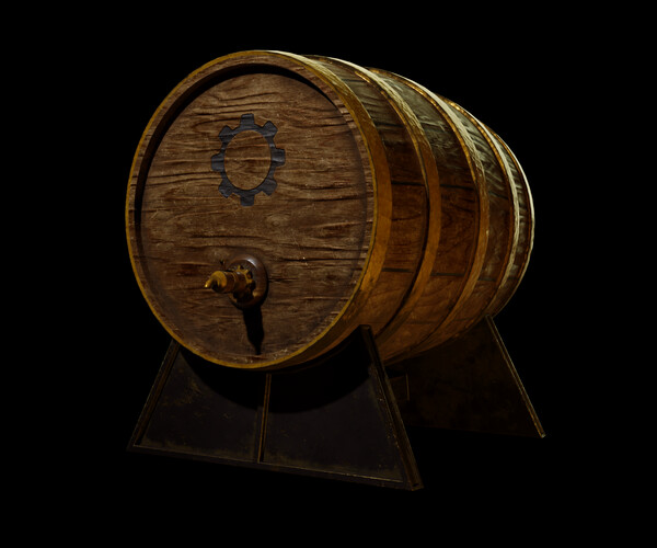 ArtStation - High-poly- SteamPunk Beer Keg | Game Assets