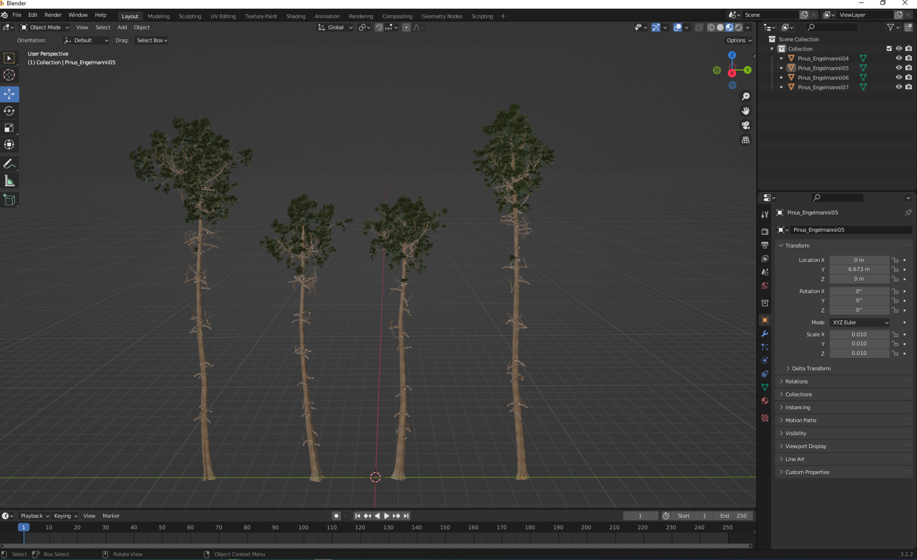 ArtStation - New Plant High detail Pinus Engelmannii02 | Resources