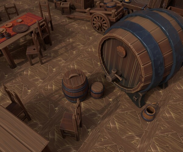 ArtStation - Stylized Tavern Props | Game Assets