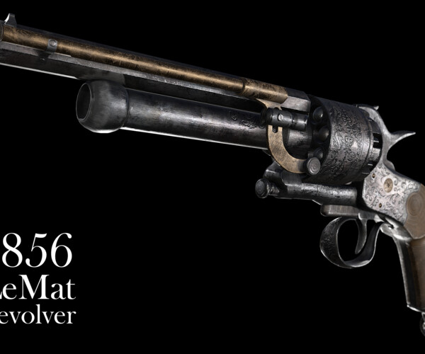ArtStation - LeMat Revolver | Game Assets